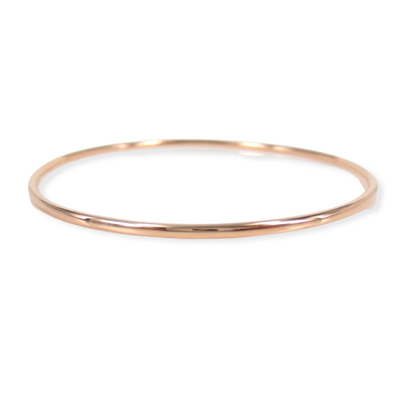 14K Rose Gold Solid Bangle – Zina Tahiri, Inc